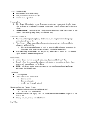 U.S. History Since Reconstruction Notes 2 - Cold War: The Cold War was ...
