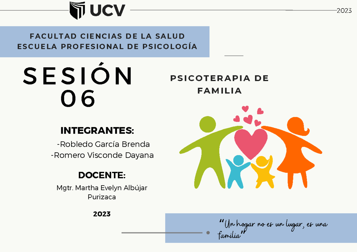 Familia - S - F A C U L T A D C I E N C I A S D E L A S A L U D E S C U E L A P R O F E S I O N ...