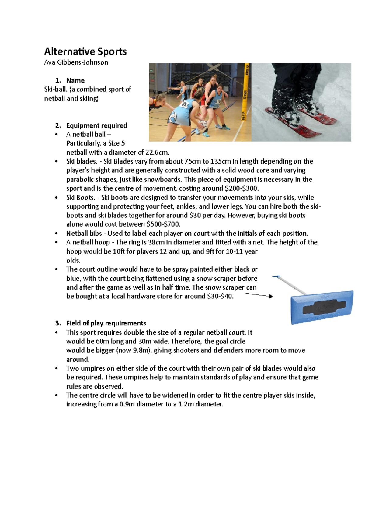 Alternative Sports Assignment - Alternative Sports Ava Gibbens-Johnson ...