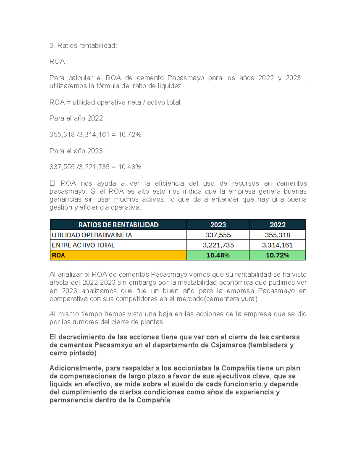 Roe roa - ayuda - Ratios rentabilidad: ROA : Para calcular el ROA de ...