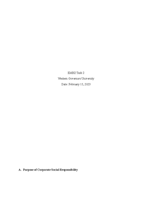 C206 Task Three - Passed - C-206 Ethical Leadership Task 3 Western Governors University Ghulam ...