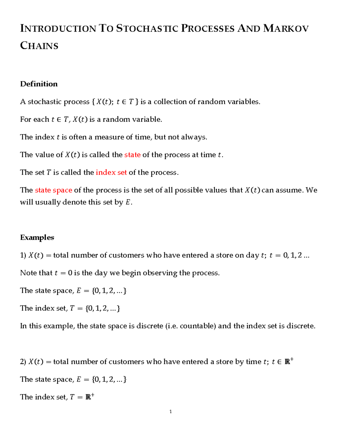 9 Introduction To Stochastic Processes And Markov Chains Introduction