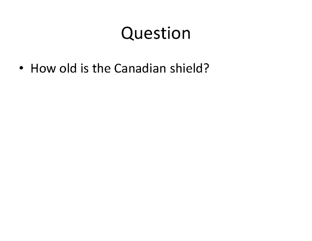 HotE - Geology of Ontario Flash Cards - Question • How old is the ...
