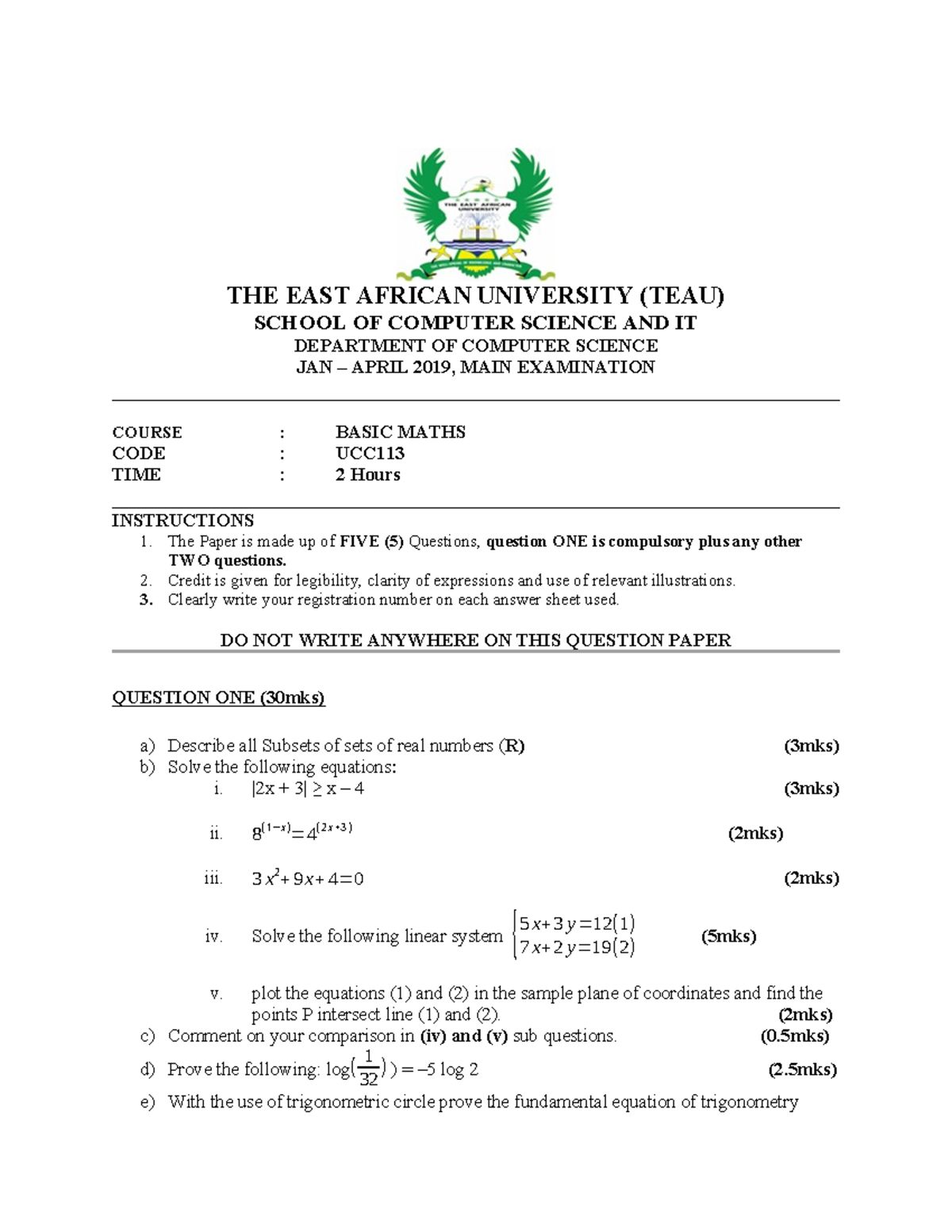 Basic Math 2019 - Informative and educational - THE EAST AFRICAN ...