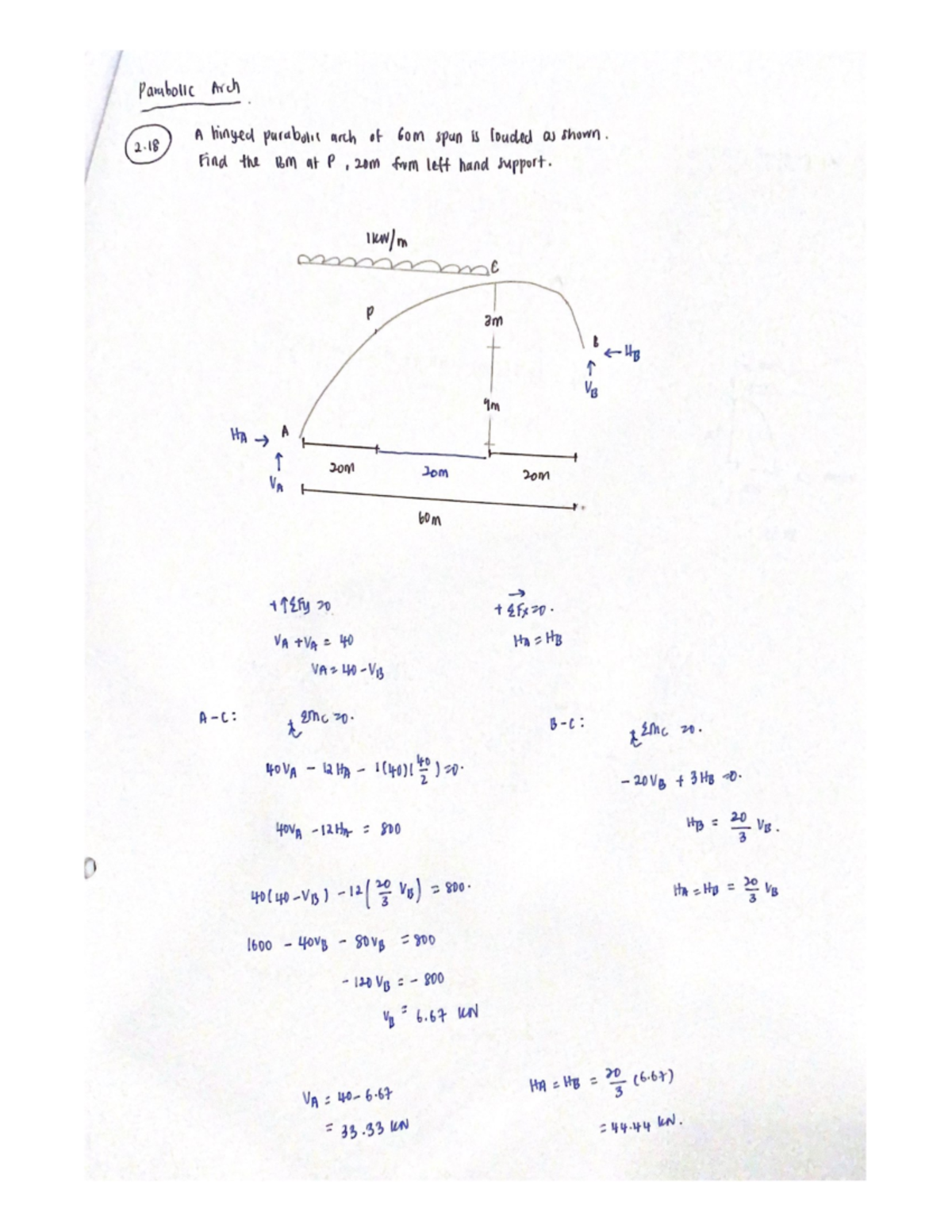 STRUCTURE NOTES ( EXAMPLE OF ARCH STRUCTURE) - Civil Engineering - Studocu