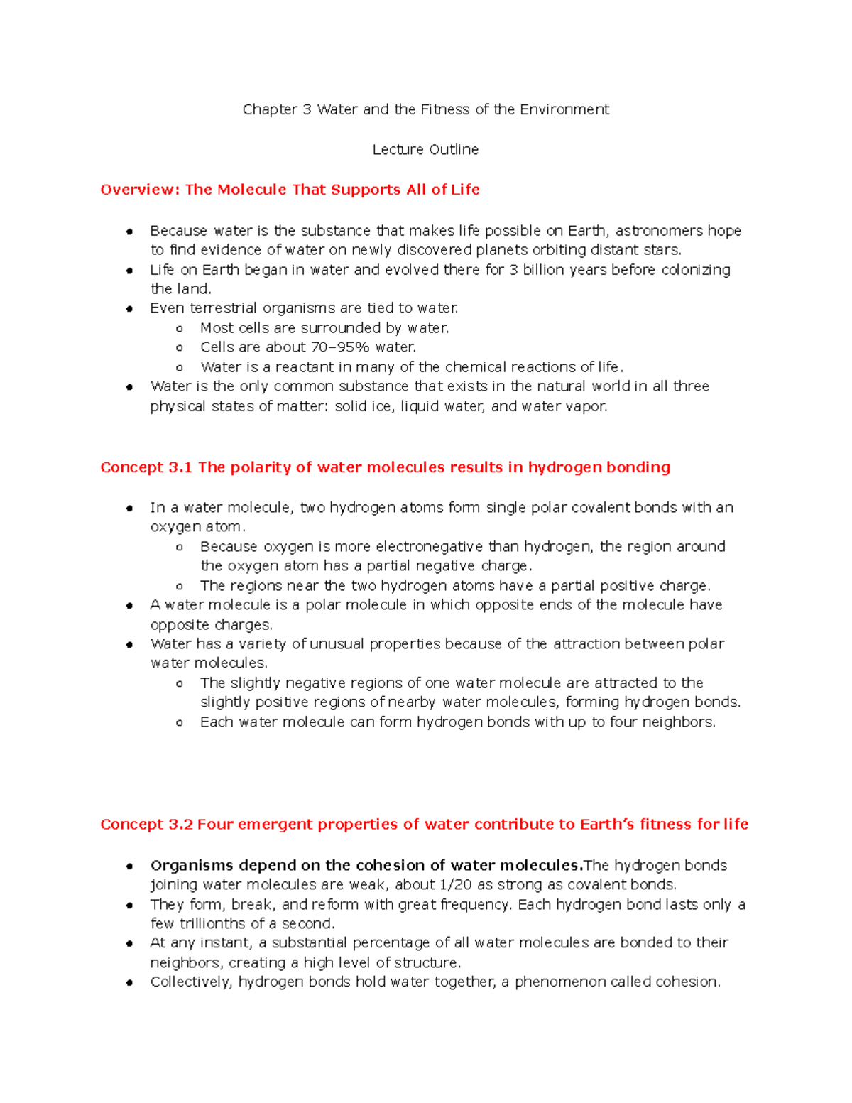 CH 3 Online - Biology - Chapter 3 summary of the whole chapter ...