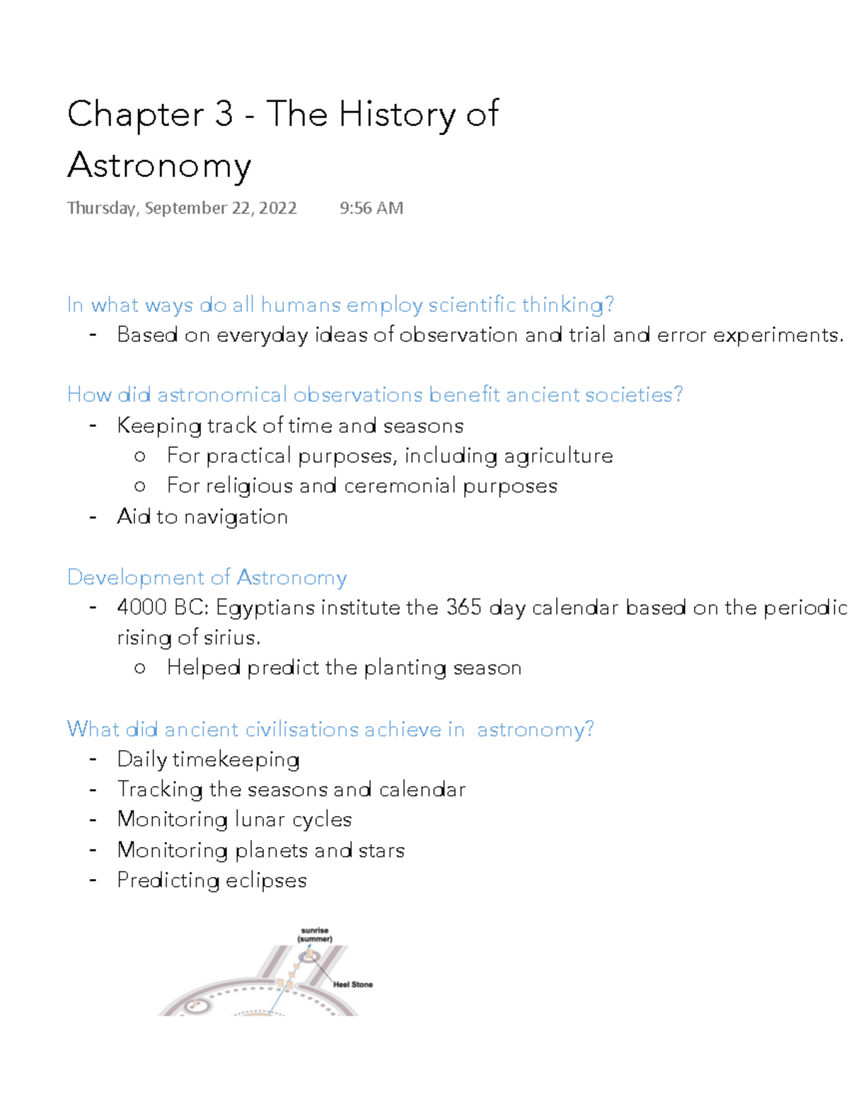 Chapter 3 - The History of Astronomy - In what ways do all humans ...