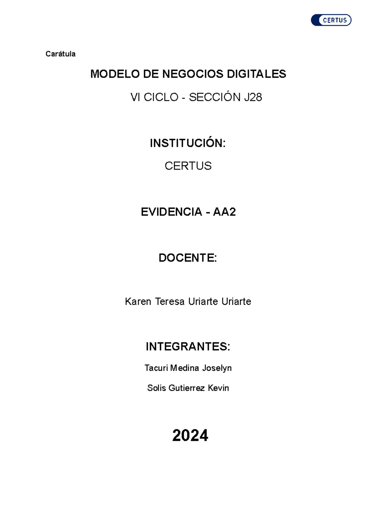 Grupo 3 - diabns - Carátula MODELO DE NEGOCIOS DIGITALES VI CICLO ...