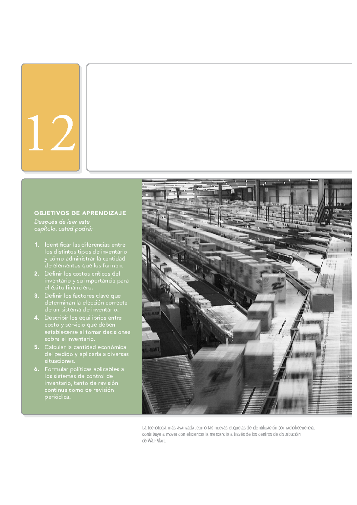 Krajewski Cap. 12 + Sup. D - OBJETIVOS DE APRENDIZAJE Después de leer ...