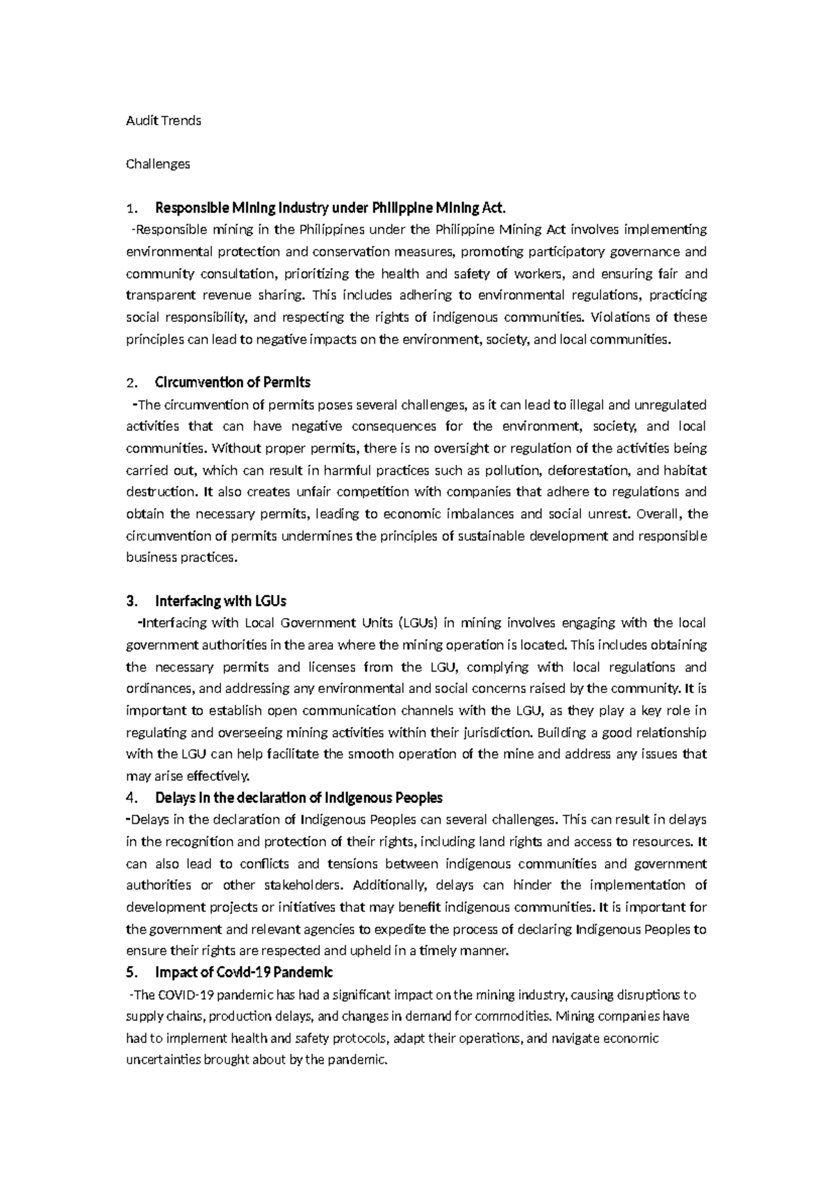 Audit Trends (Challenges) - Audit Trends Challenges Responsible Mining ...