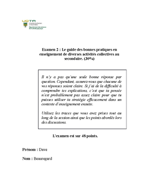 SAÉ- Tchoukball - Travaux en classe - Canevas de la SEA Pilotage 1 et 2 ...