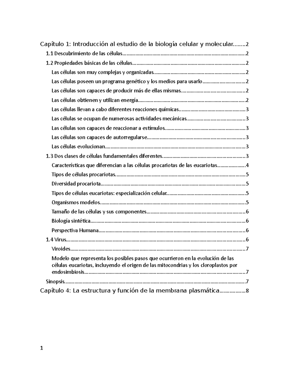 KARP 7ma Edición Resumen Capítulos del 1 al 3. - Mecanismos celulares y moleculares - Studocu