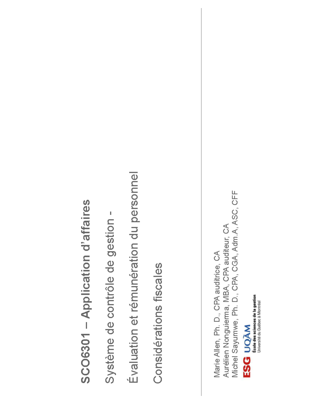 Slide 1 - Avantages du personnel considérations fisacles SCO6301 - SCO ...