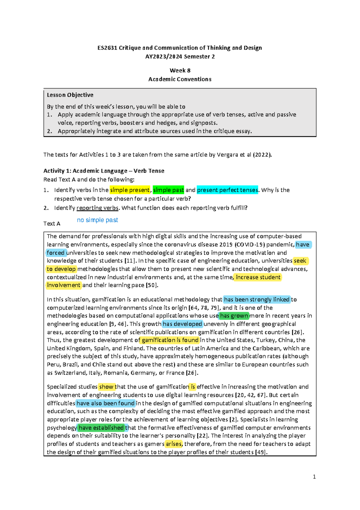 AY23 24 S2 Week 8 Academic Conventions Tutorial Handout Student ...