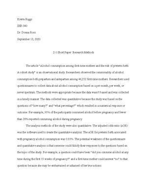 IHP 340 Module Four Worksheet - Module Four Worksheet Every data ...