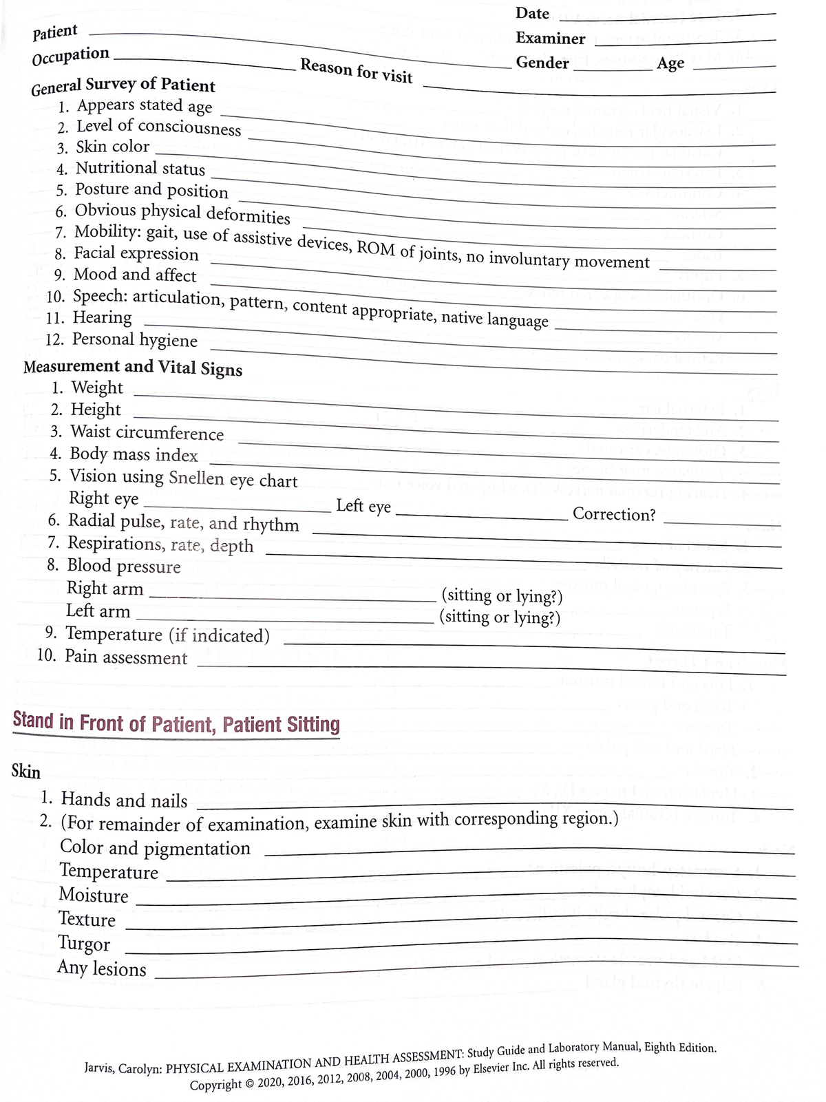 Full History and Physical Exam Adult - Studocu