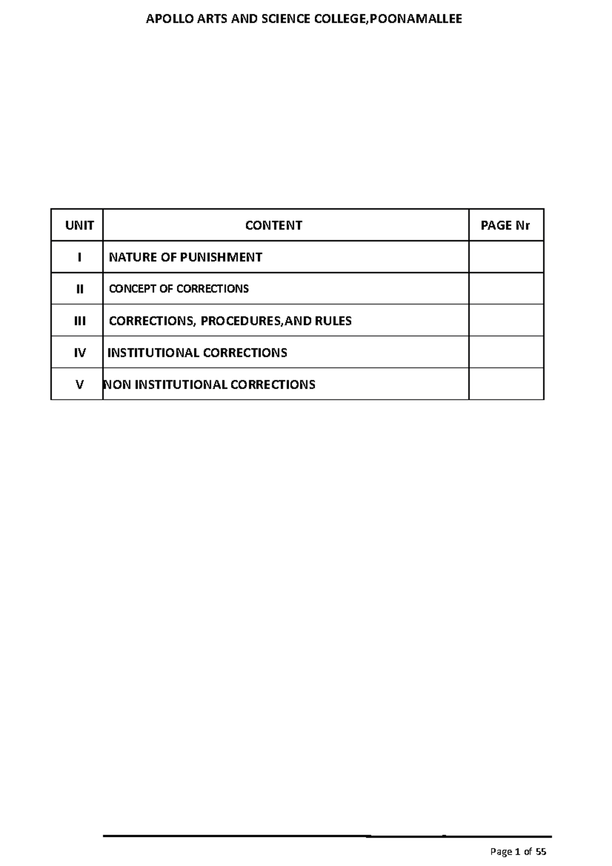 Penology notes - Complete nots - APOLLO ARTS AND SCIENCE COLLEGE ...