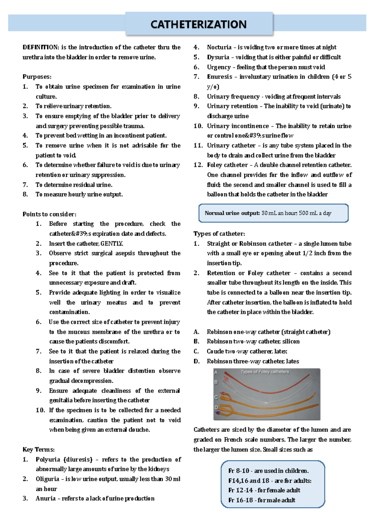 OSCE - NONE - DEFINITION: is the introduction of the catheter thru the ...