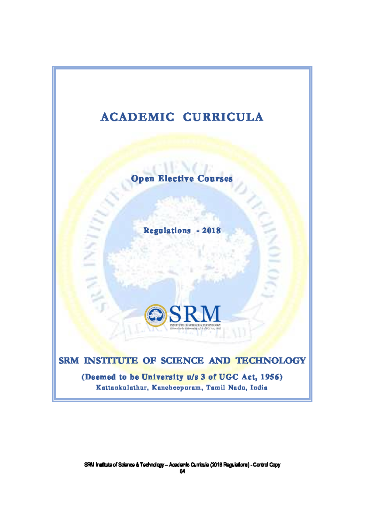 Open elective courses 2018 - $% ! " - Studocu