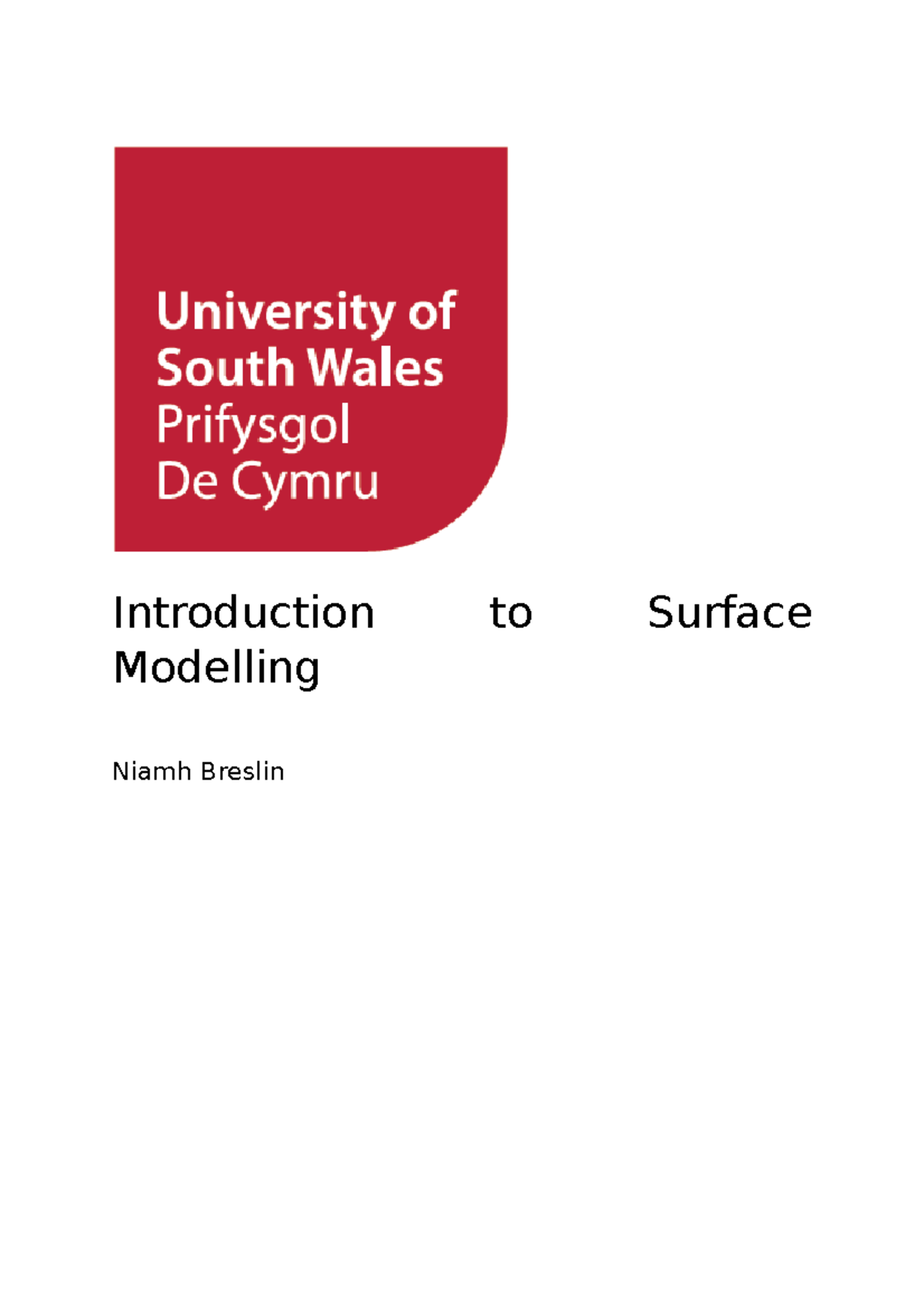 Surface Modelling - lecture slides - Introduction to Surface Modelling ...