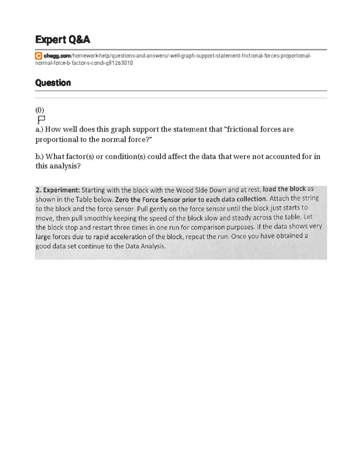 A.) How well does this graph support the statement... Chegg - Exper t Q ...