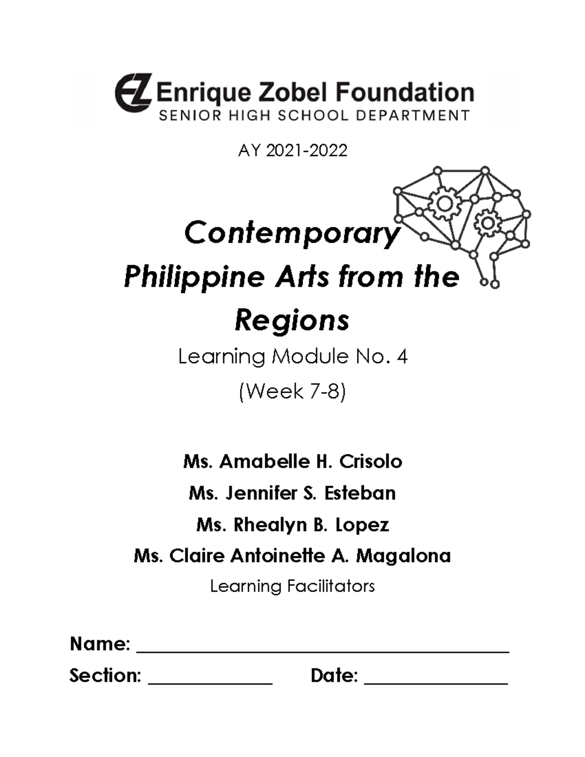 CPAR Module 4- CG - Good notes for studying. - AY 2021- Contemporary ...
