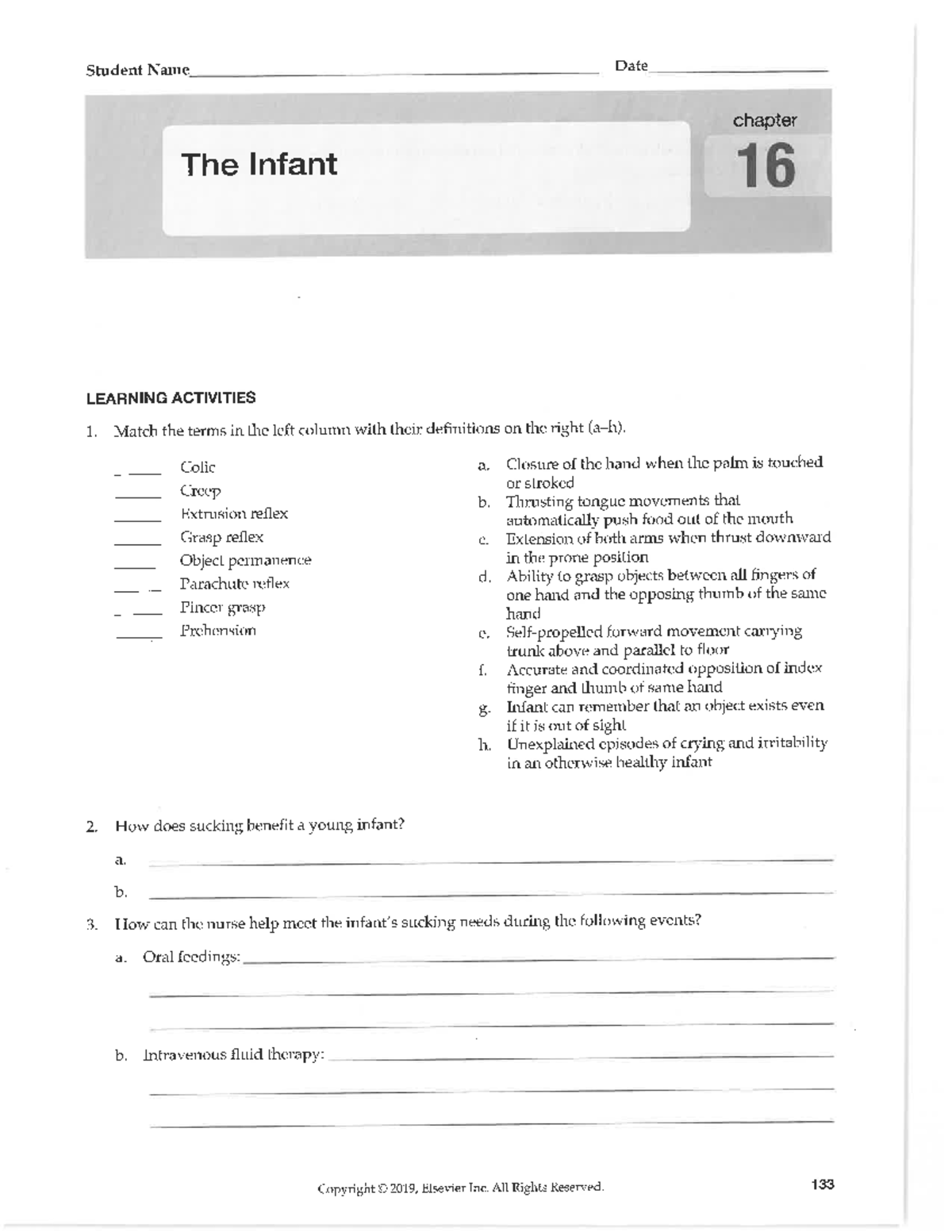PEDS Chapter 19 Worksheet - Studocu