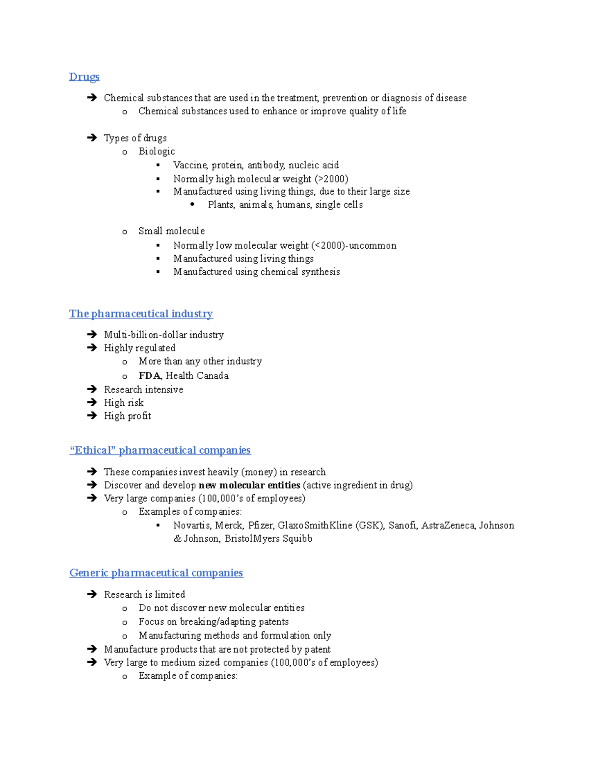 Drugs - drug notes - Drugs Chemical substances that are used in the ...