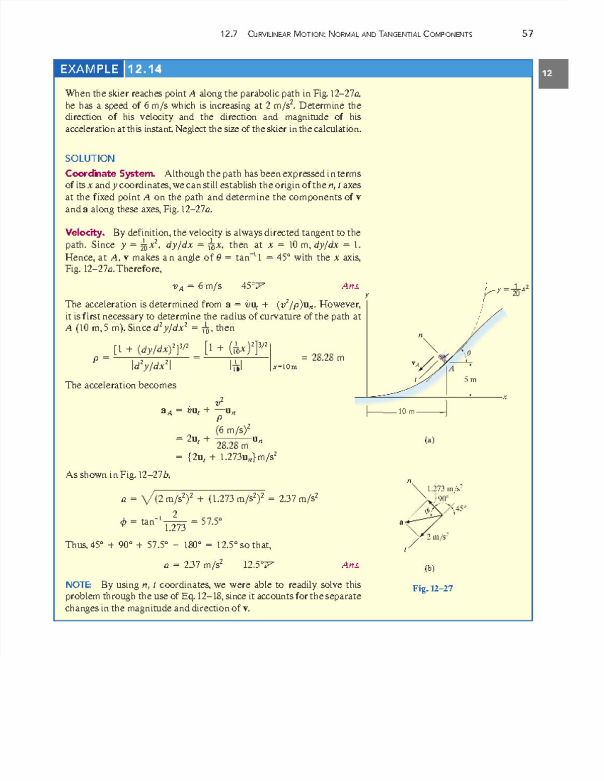 Curvilinear Motion Normal AND Tangential Components 2 - 1 2 CURVILINEAR ...