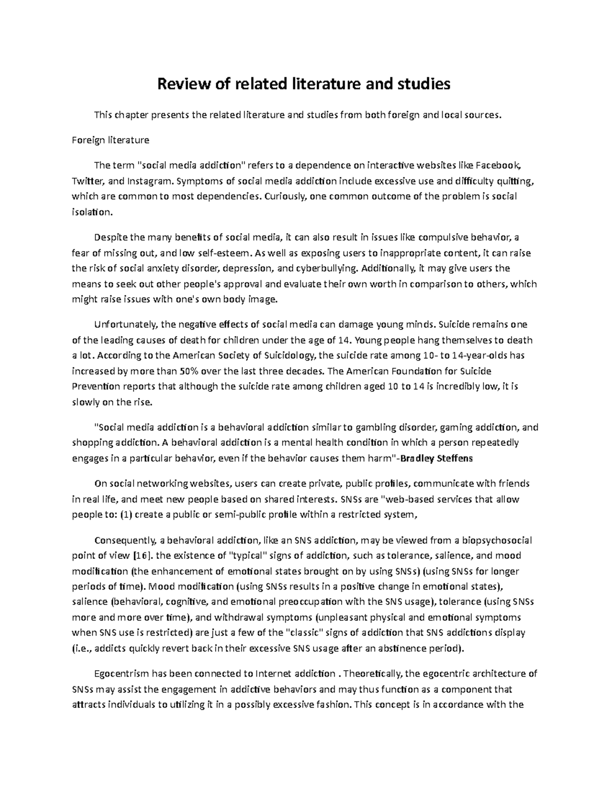 Literature review - research - Review of related literature and studies ...