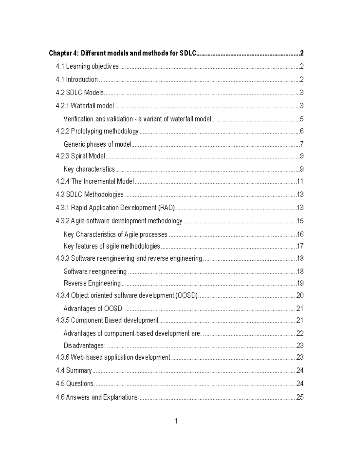 Different Models and Methods for SDLC - - Studocu