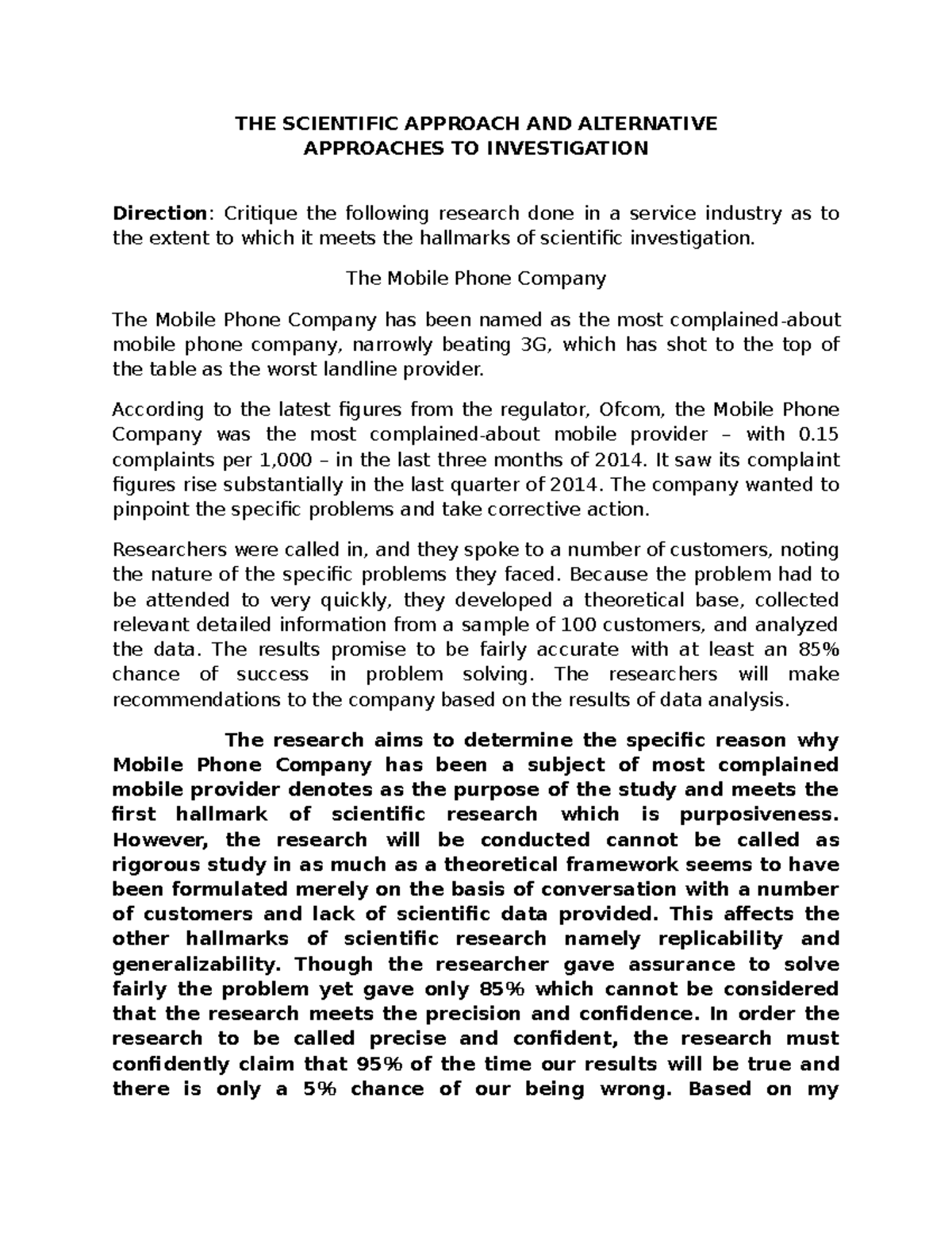 THE Scientific Approach AND Alternative THE SCIENTIFIC APPROACH AND the-scientific-approach-and-alternative-the-scientific-approach-and