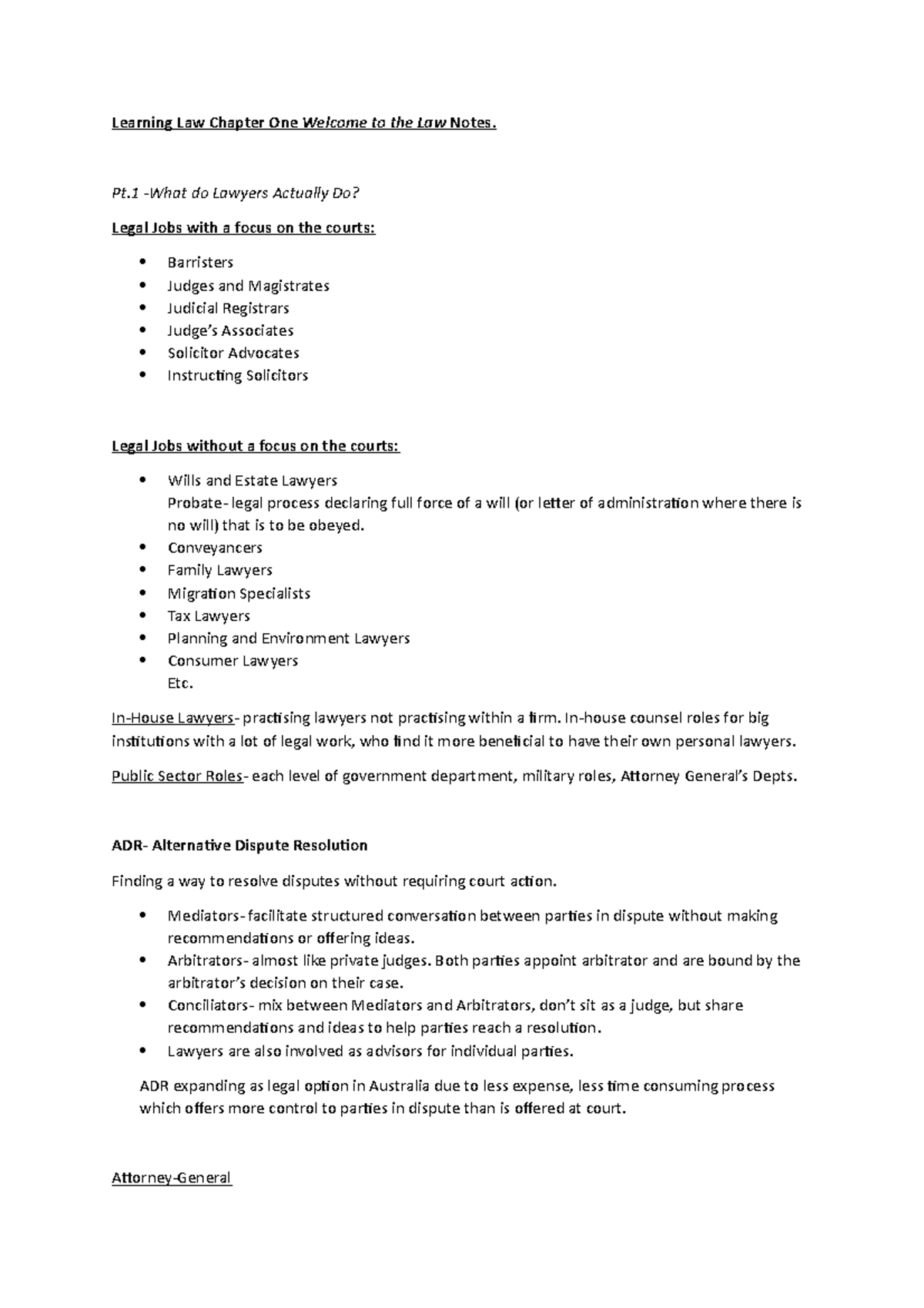 Chapter 1 Review Points Learning Law - Learning Law Chapter One Welcome ...
