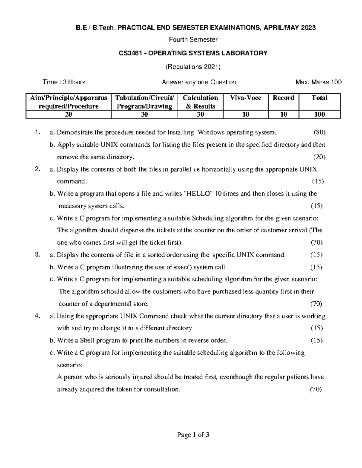 CS3461 SET 2 - practical set2 - Page 1 of 3 B / B. PRACTICAL END ...