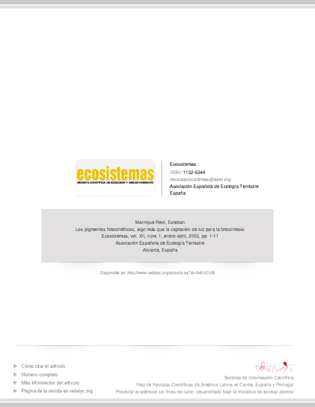 dasdasd asda sd asd as das das das asd asd - Ecosistemas ISSN: 1132 ...