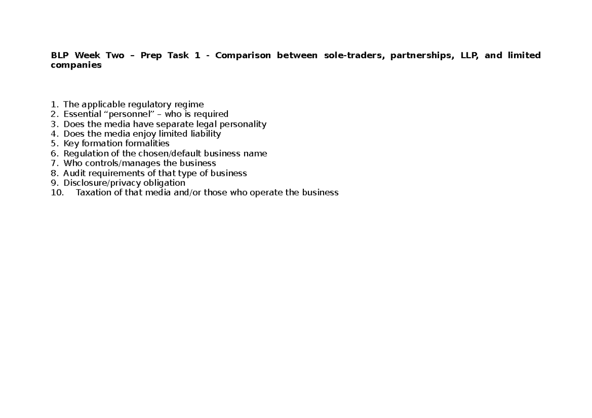 BLP Week Two Task 1 - MMU - Studocu