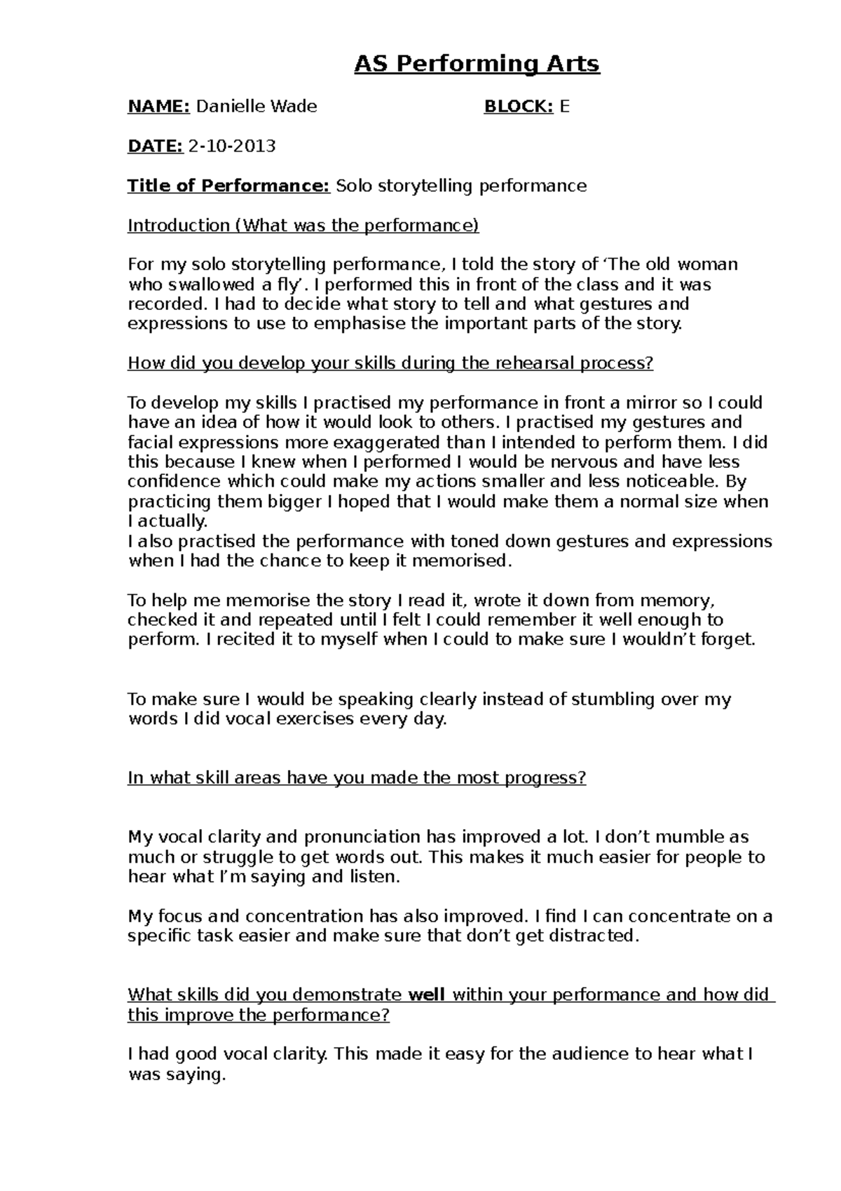 1 Storytelling Personal Performance Evaluation-Storytelling - AS ...