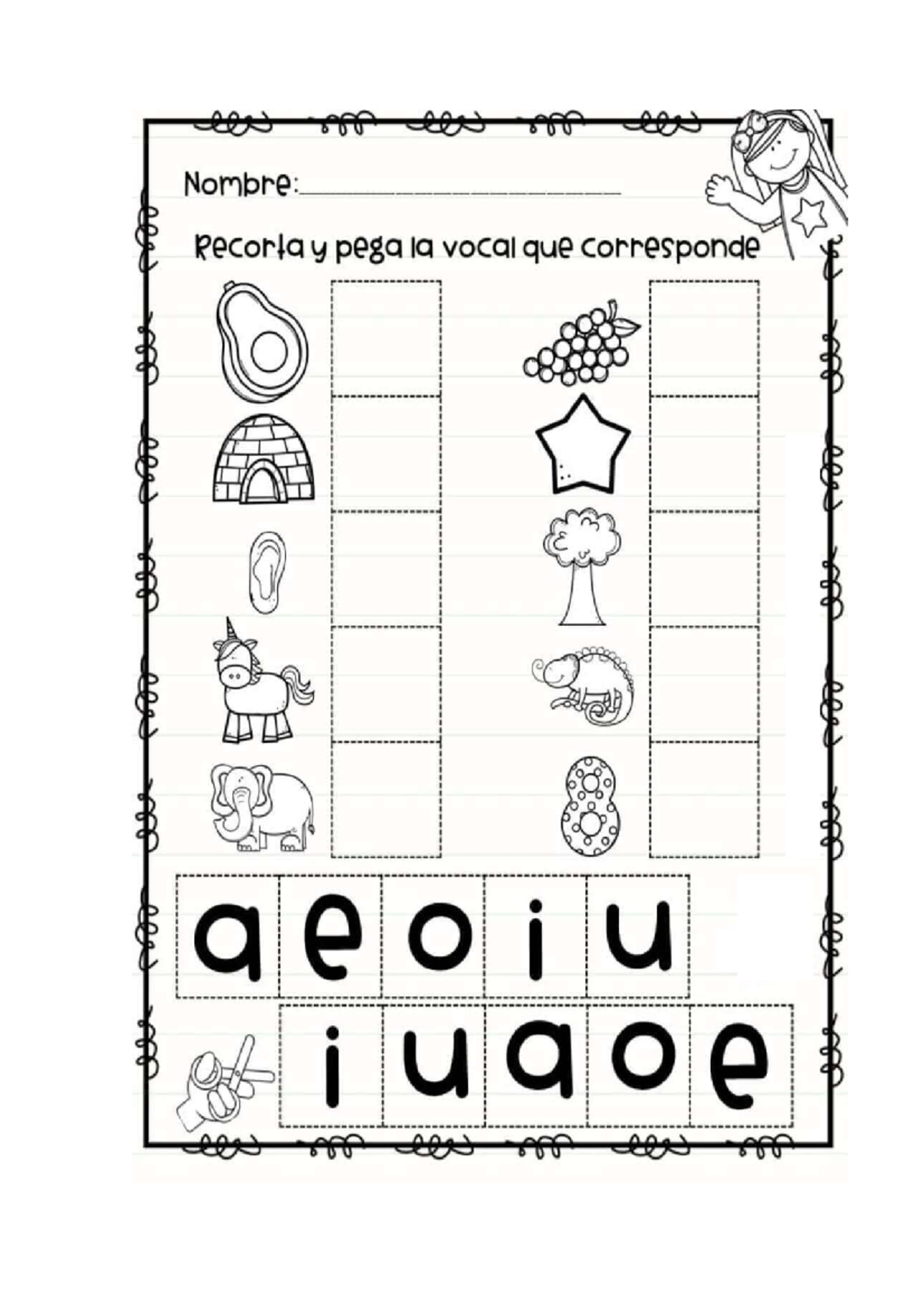 Actividades - Didáctica de Lengua y Literatura - ESCRIBA LAS VOCALES EN ...