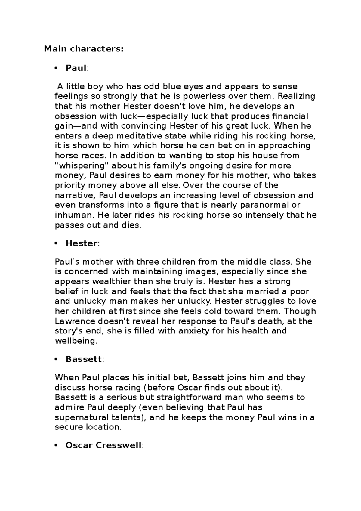 Characters Setting File Word Main Characters Paul A Little Boy characters-setting-file-word-main-characters-paul-a-little-boy