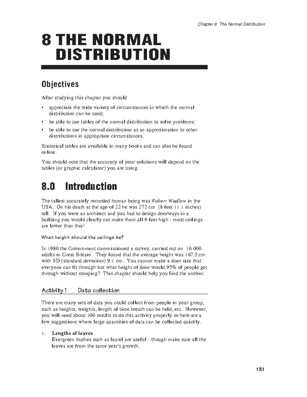Stats ch8 - Chapter 1 summary notes available for reading - 8 THE ...