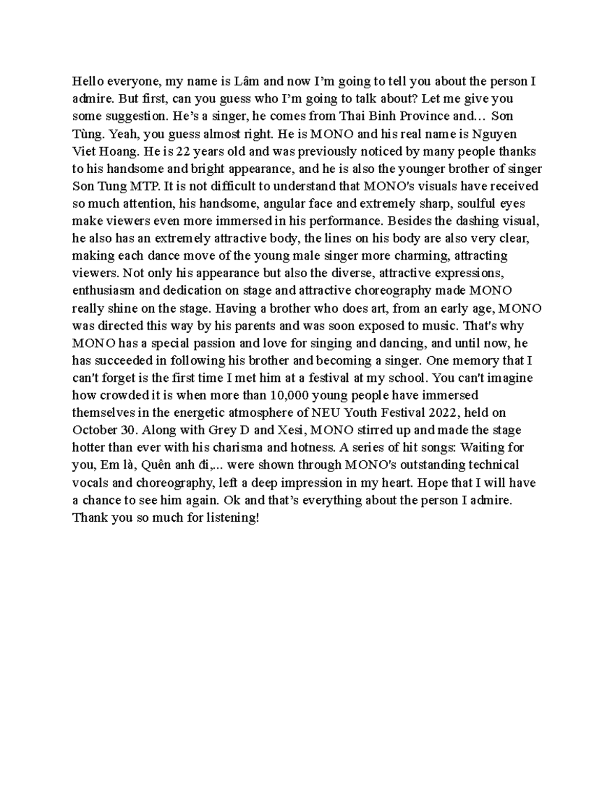 My Idol - My Idol - Hello everyone, my name is Lâm and now I’m going to ...