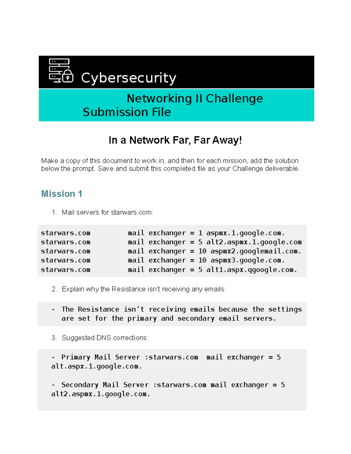 Module 9hw Cybersecurity Networking Ii Challenge Submission File In A