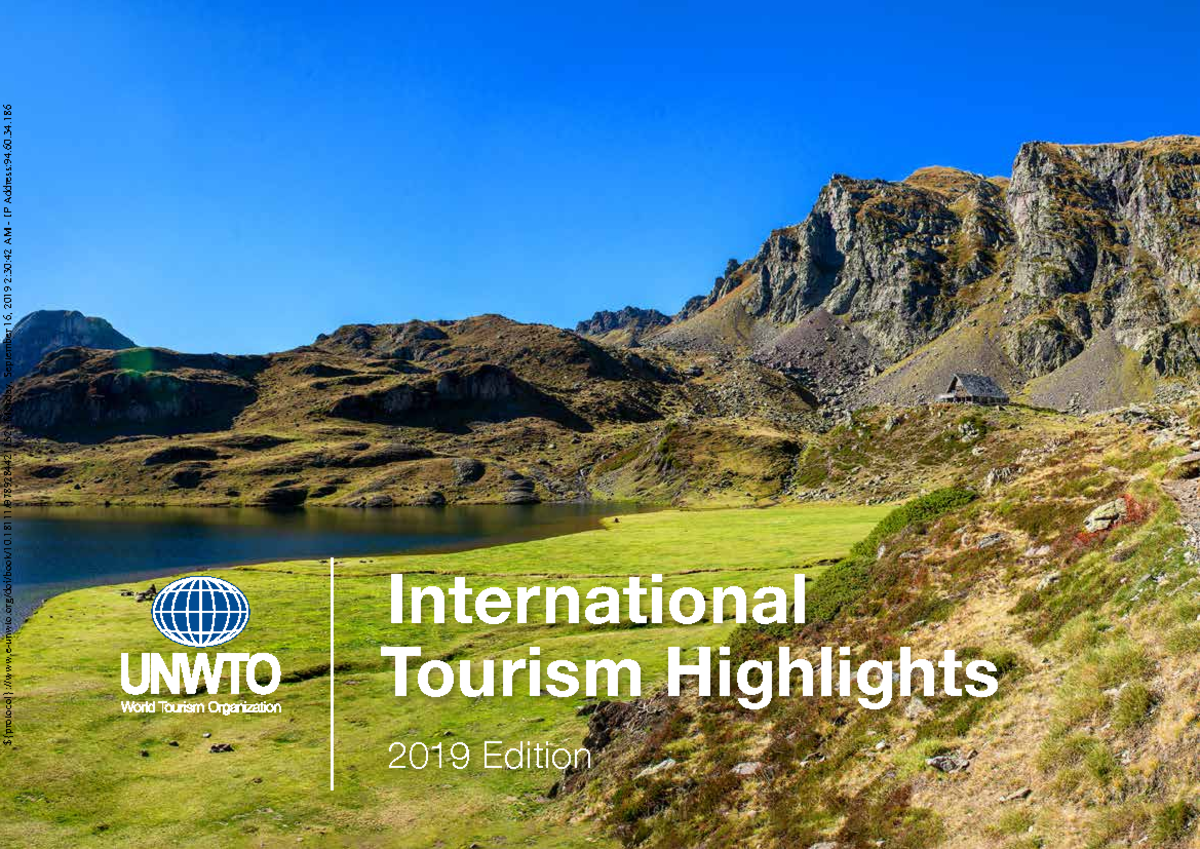 Unwto International Tourism Highlights 2019 - International Tourism ...