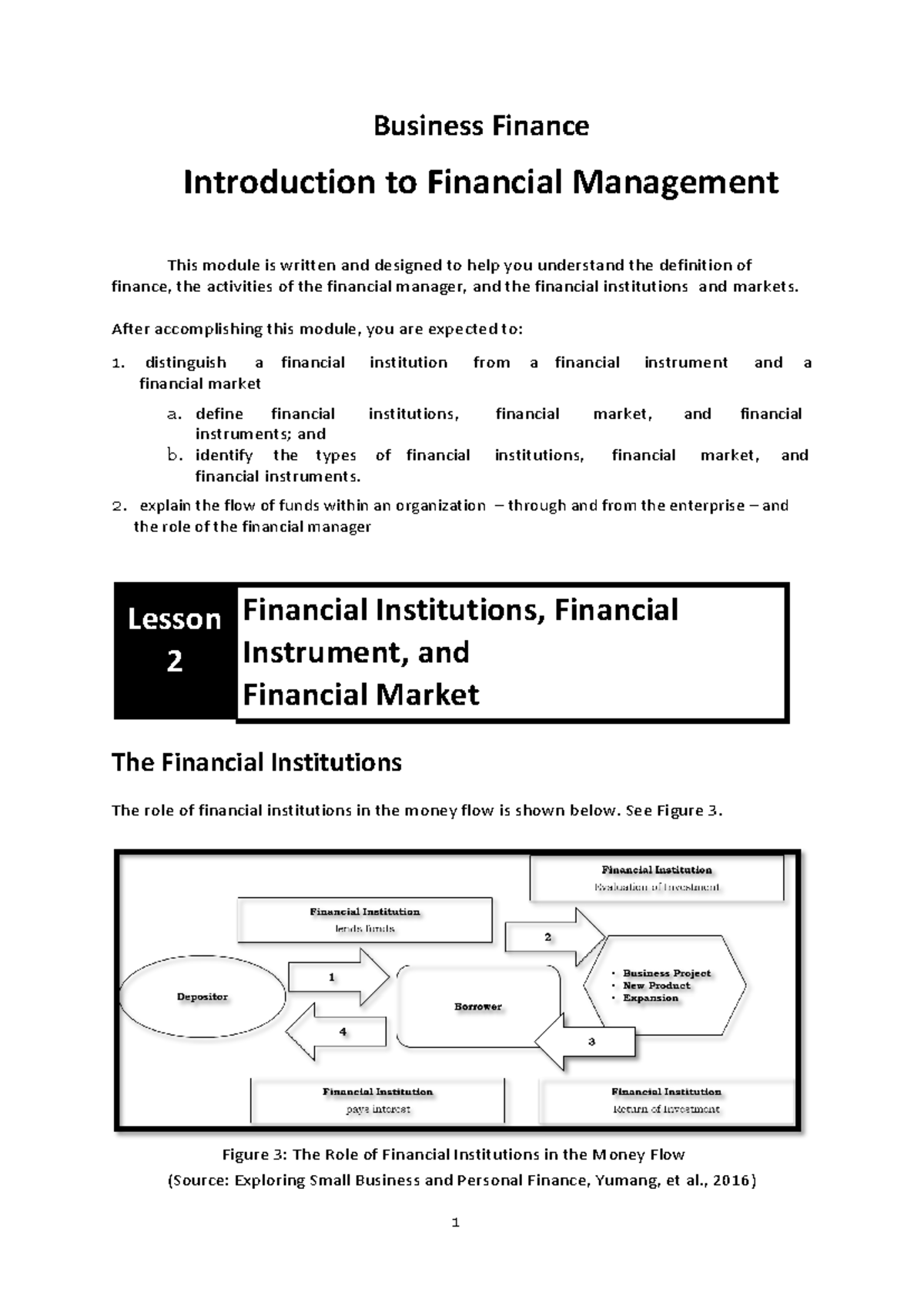 Lesson 2- Finance-converted - Business Finance Introduction to ...