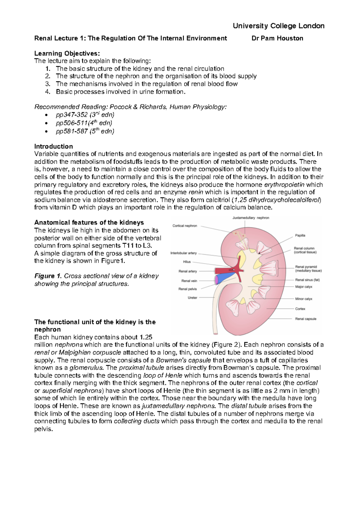 16-PHOL0001 Renal Lecture 1 Notes 2018 - Warning: TT: undefined ...