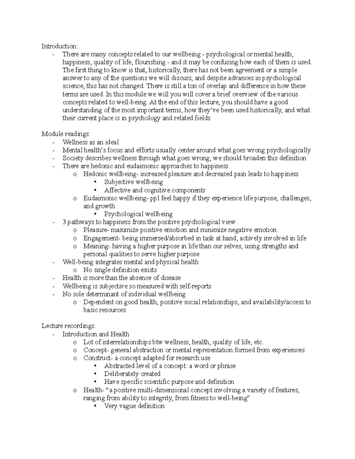 Module 1 notes - Introduction: - There are many concepts related to our ...