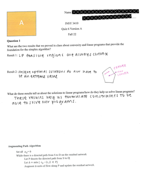 Insy 3410 quiz 9 - 37/40 points - INSY 3410 - Studocu