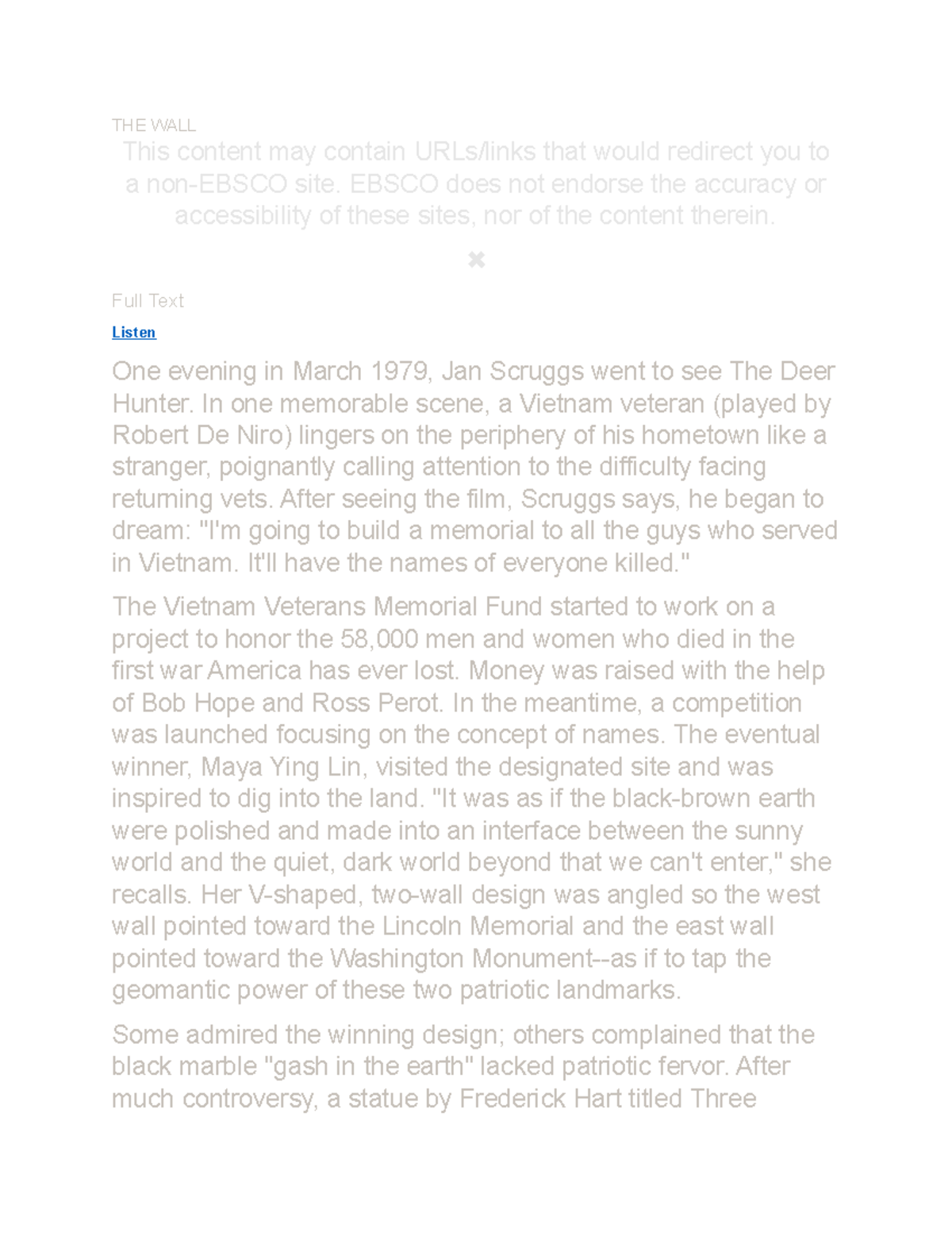 Week2 the wall notes - THE WALL This content may contain URLs/links ...