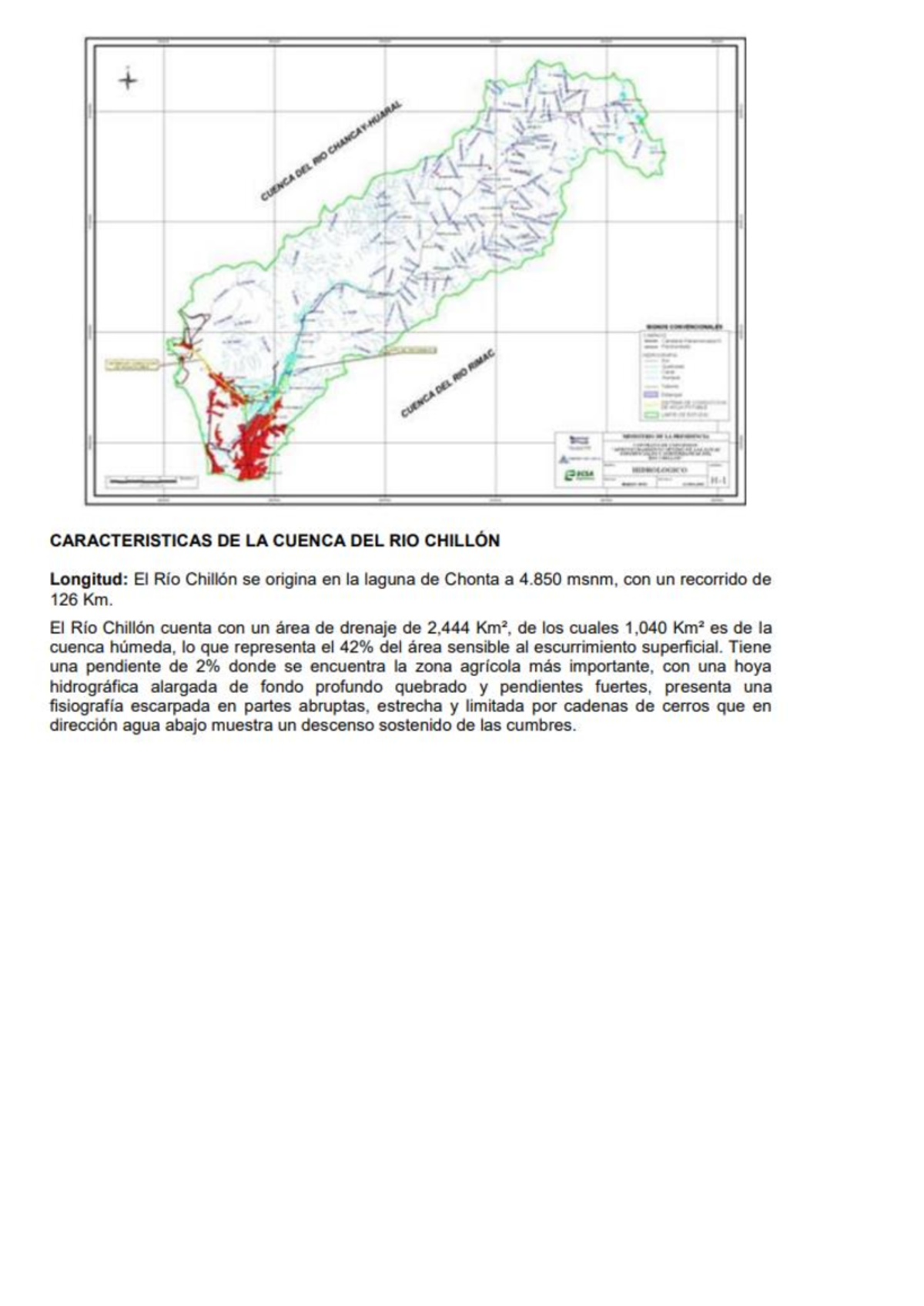 Analisis rio chillon - defce - DEL NO NO CARACTERISTICAS DE LA CUENCA ...