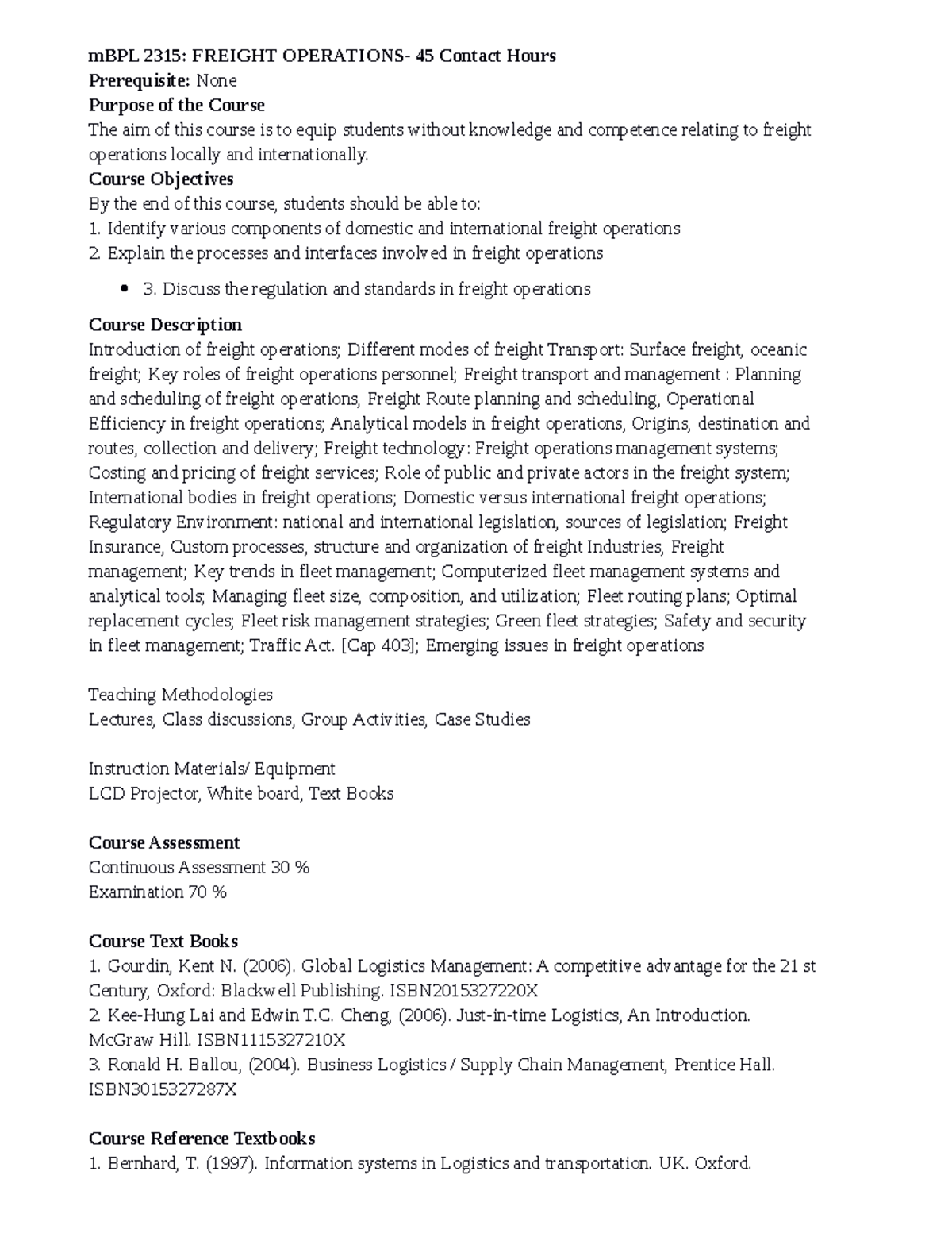 Shared Notes 01 - “freight operation” encompasses the process of ...